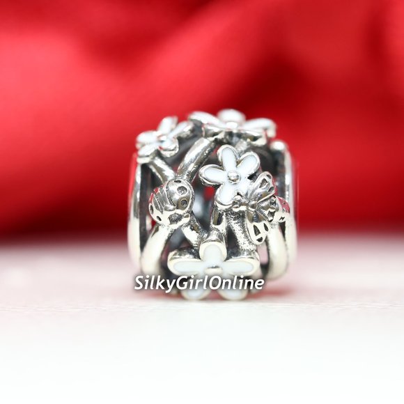 Pandora | Jewelry | Pandora Openwork White Daisy Flower Charm 798772c ...